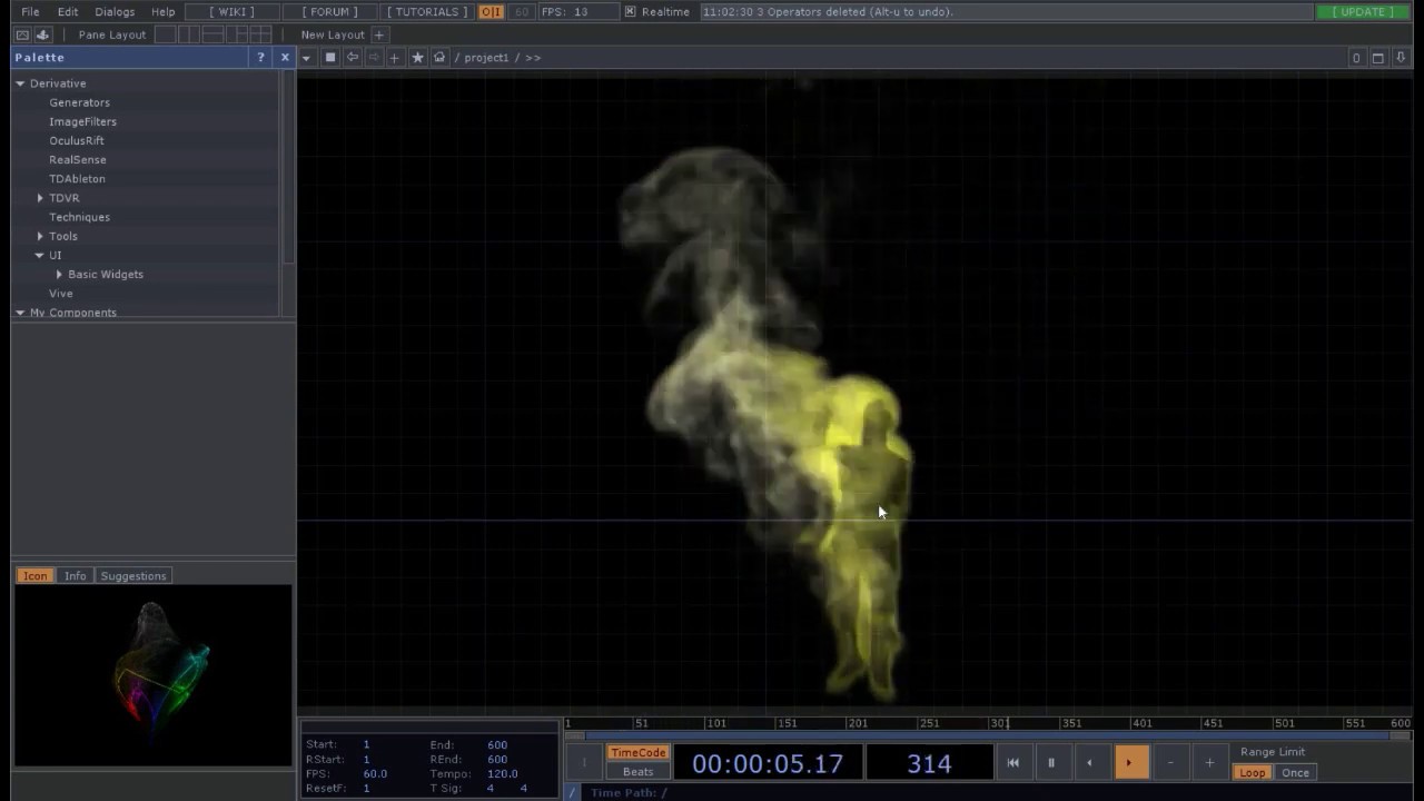 Touchdesigner - Tutorial  - ENG - Flow emitter - Burning shape (Kinect)