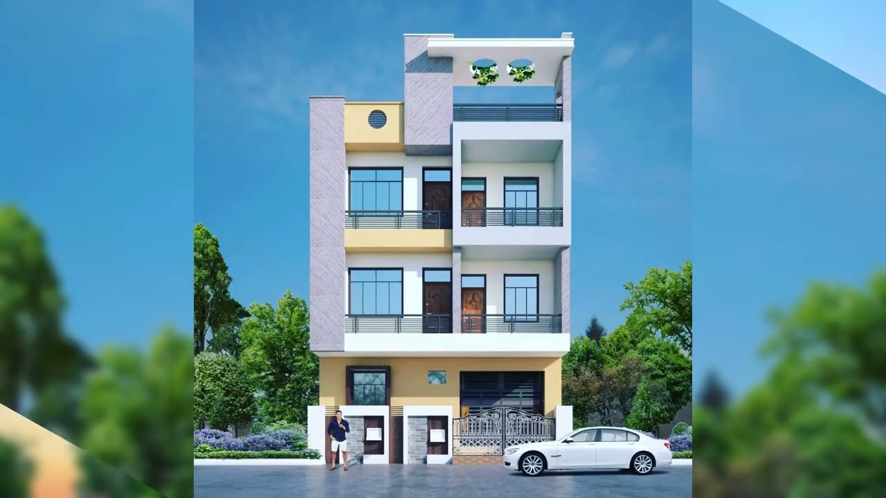 3d view # house 3d elevation #front look. 2022. modern house design 3d model#