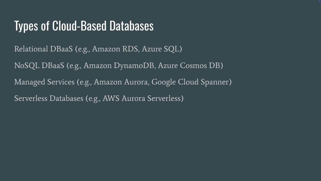 Cloud Based Databases vs Traditional Databases
