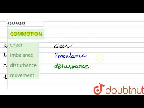 COMMOTION | CLASS 14 | SYNONYMS | ENGLISH | Doubtnut