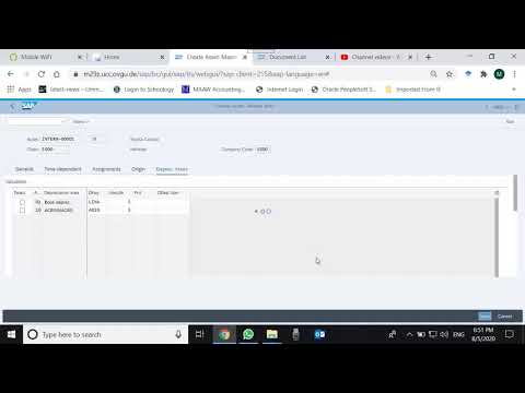 Creating Asset Master Data