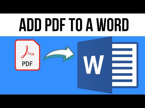 How to Insert PDF File in Word | Add PDF to a Word Document