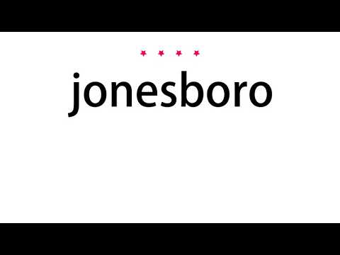 How to pronounce jonesboro - Vocab Today