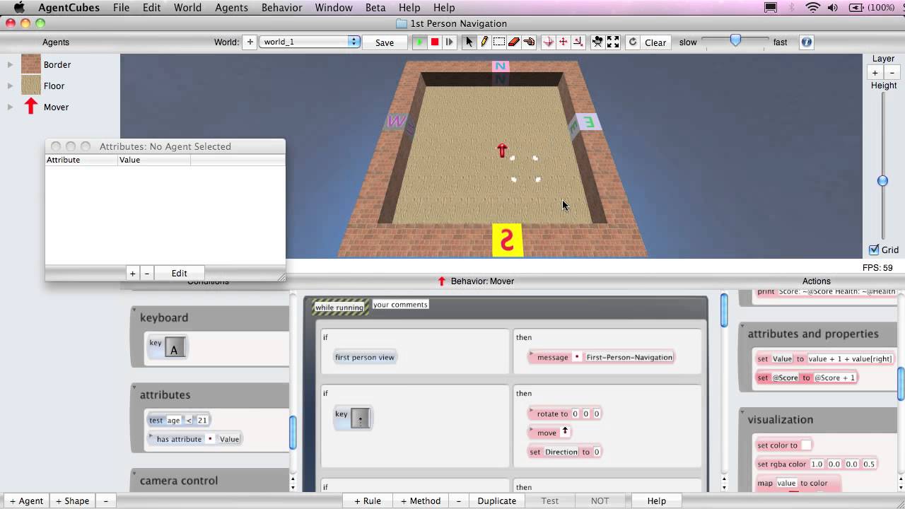 AgentCubes: 1st person navigation -- part 5