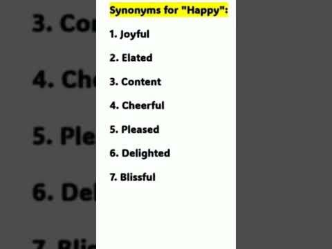 Synonyms for Happy