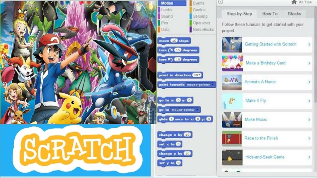 Scratch Tutorial | Pokemon Game | Scratch how to make a pokemon game |#FUTURETECHGAMING#SCRATCH