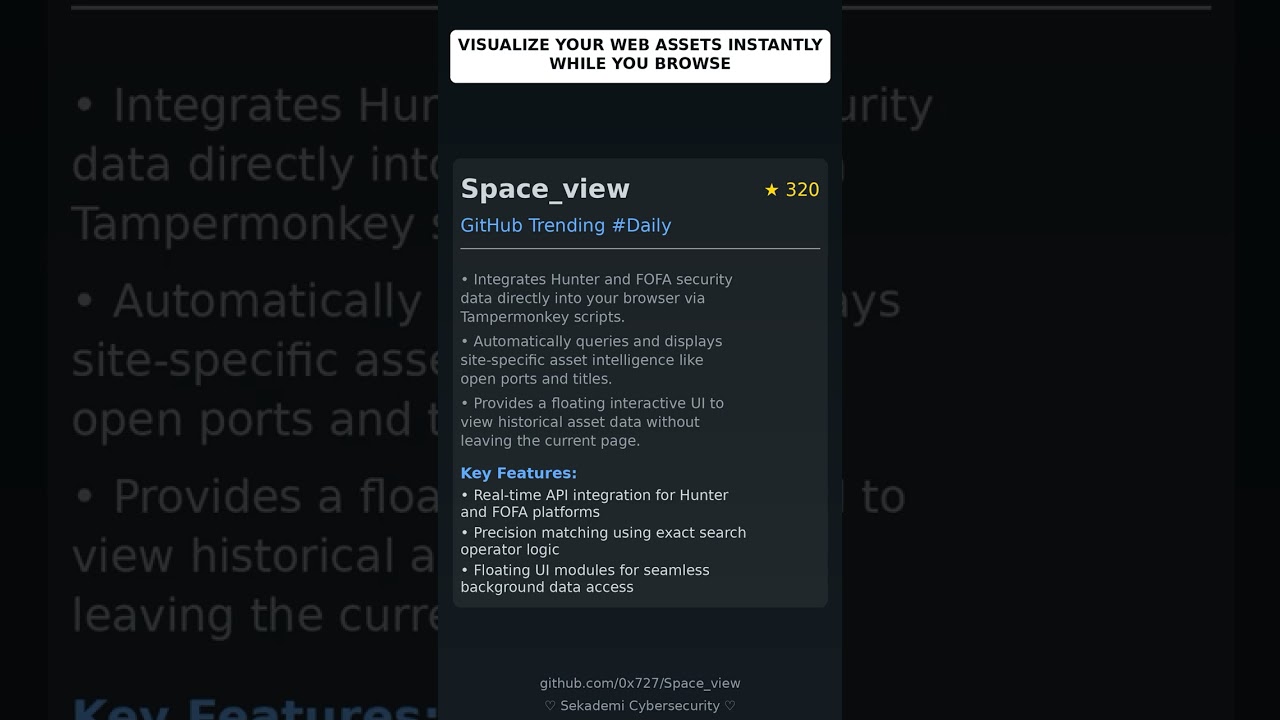 GitHub Trending Repositories: 0x727/Space_view 🇬🇧