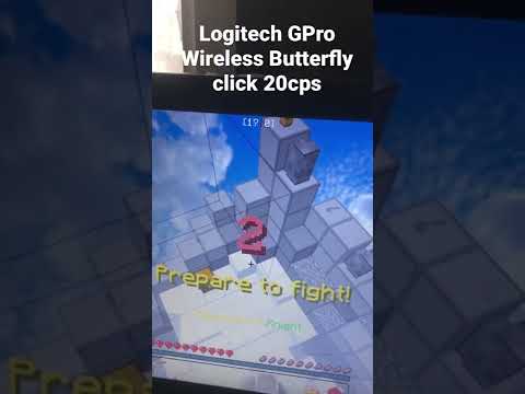 the gpro wireless CAN double click #shorts#logitech#20cps#butterflyclick#dragclick#minecraft#pvp