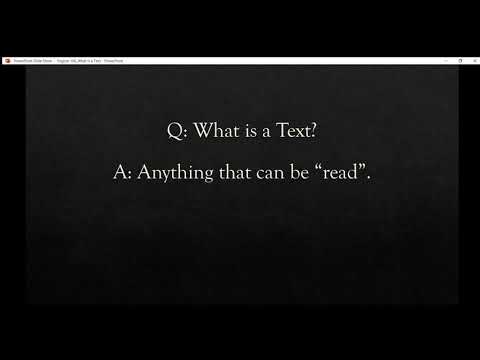 English 106 - What is a Text