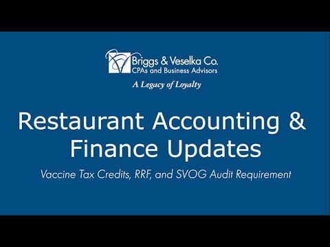 Restaurant Accounting & Finance Update 4.27.2021