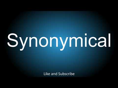 How to correctly pronounce - Synonymical.