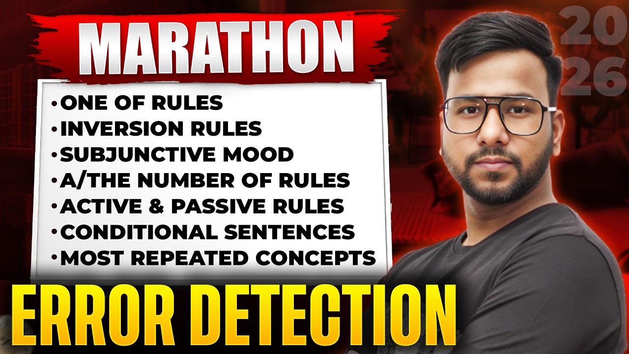 Error Detection के सभी Concepts एक ही Class में | BANK EXAMS 2026 ERROR DETECTION MARATHON Varun Sir