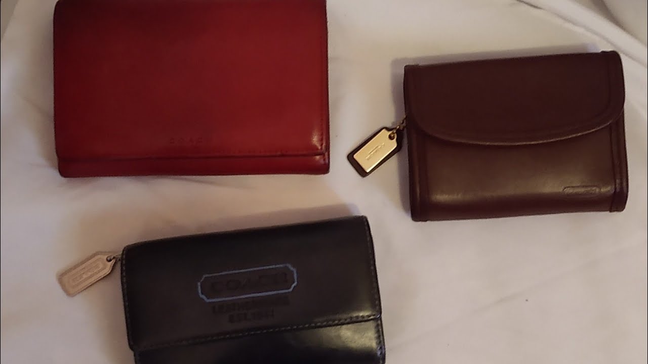 Vintage Coach leather wallets.