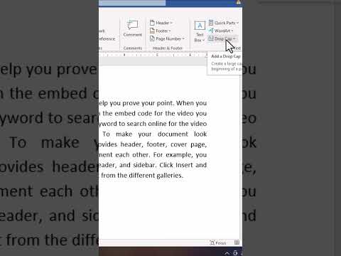 Drop Cap In MS Word