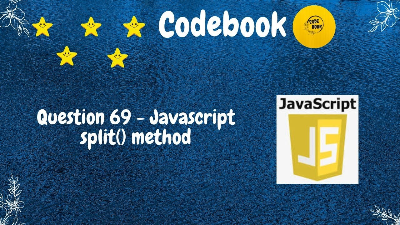 Javascript split() method | codebook | #codebook #javascript