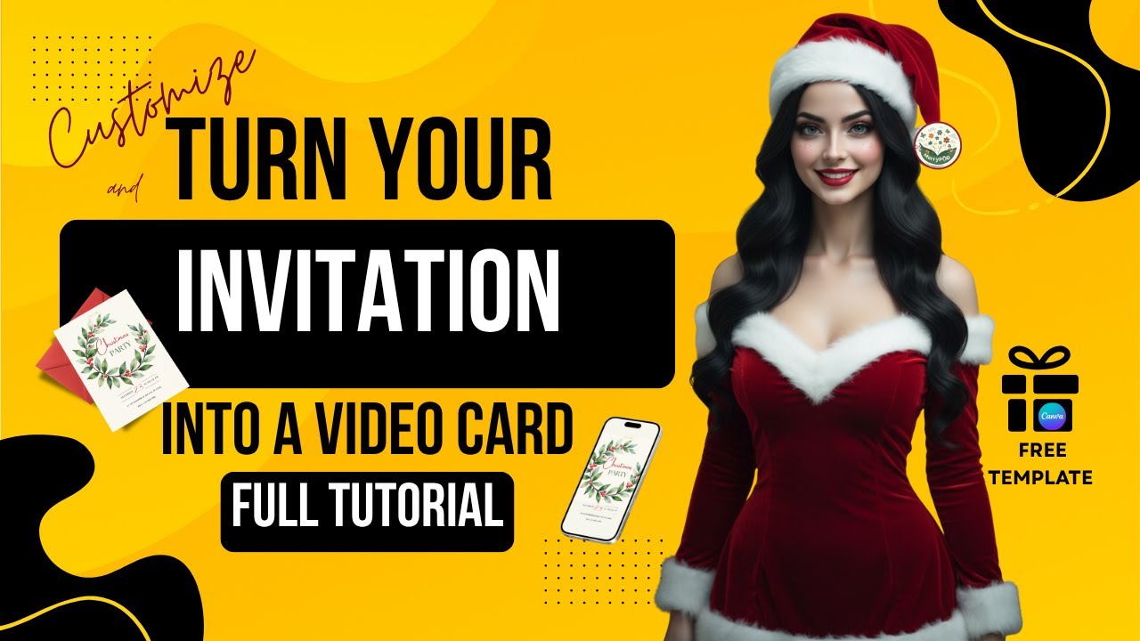 How to Edit Your Free Canva Invitation | Turn It Into an Animated Video Card 🎁 Christmas Tutorial