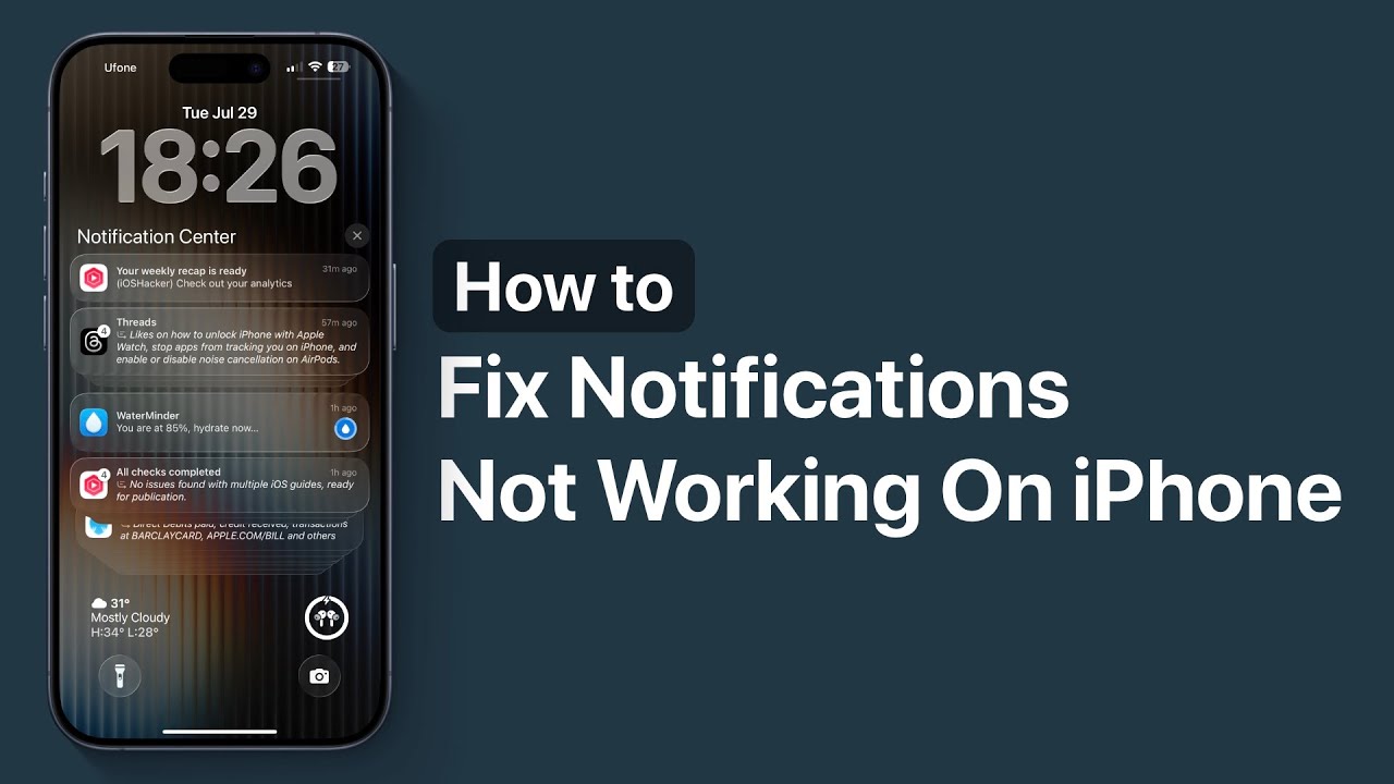 How To Fix Notifications Not Working On iPhone