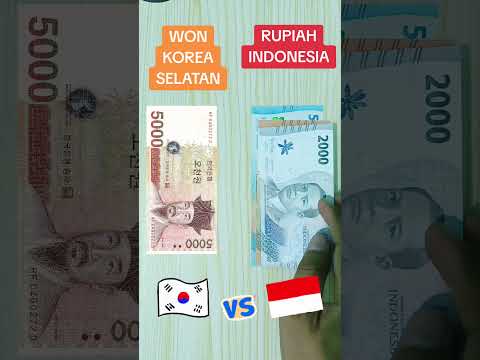 Perbandingan Uang 5000 Won Korea Selatan ke Rupiah Indonesia #shorts #viral #fyp