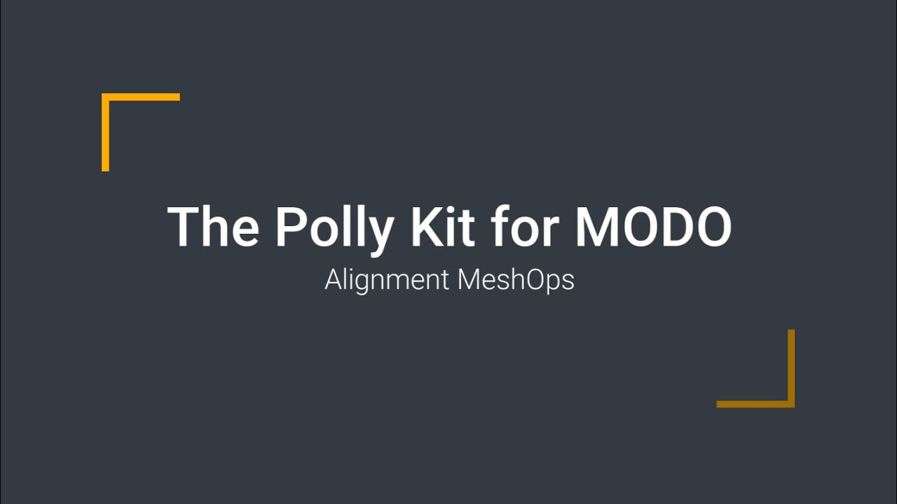 Polly Kit for MODO: Alignment Mesh Operations