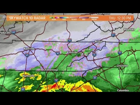 Wintry mix continues to fall across East Tennessee
