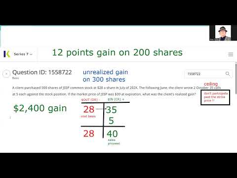 Buy/Write 500 shares and Two Calls - Series 7 Exam Prep