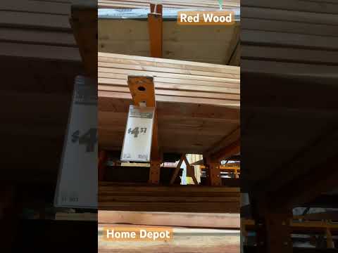 Home Depot Redwood Pricing: 1-1/2" x 1-1/2" x 8 at $4.31