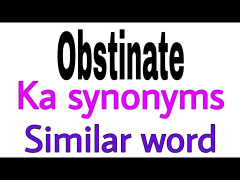 Synonyms of Obstinate | Obstinate ka synonyms | similar word of Obstinate | synonym of Obstinate