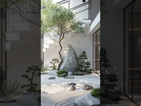 Indoor Courtyard With Zen Garden Inspired Design | Zen Garden Inspiration πΏβ¨