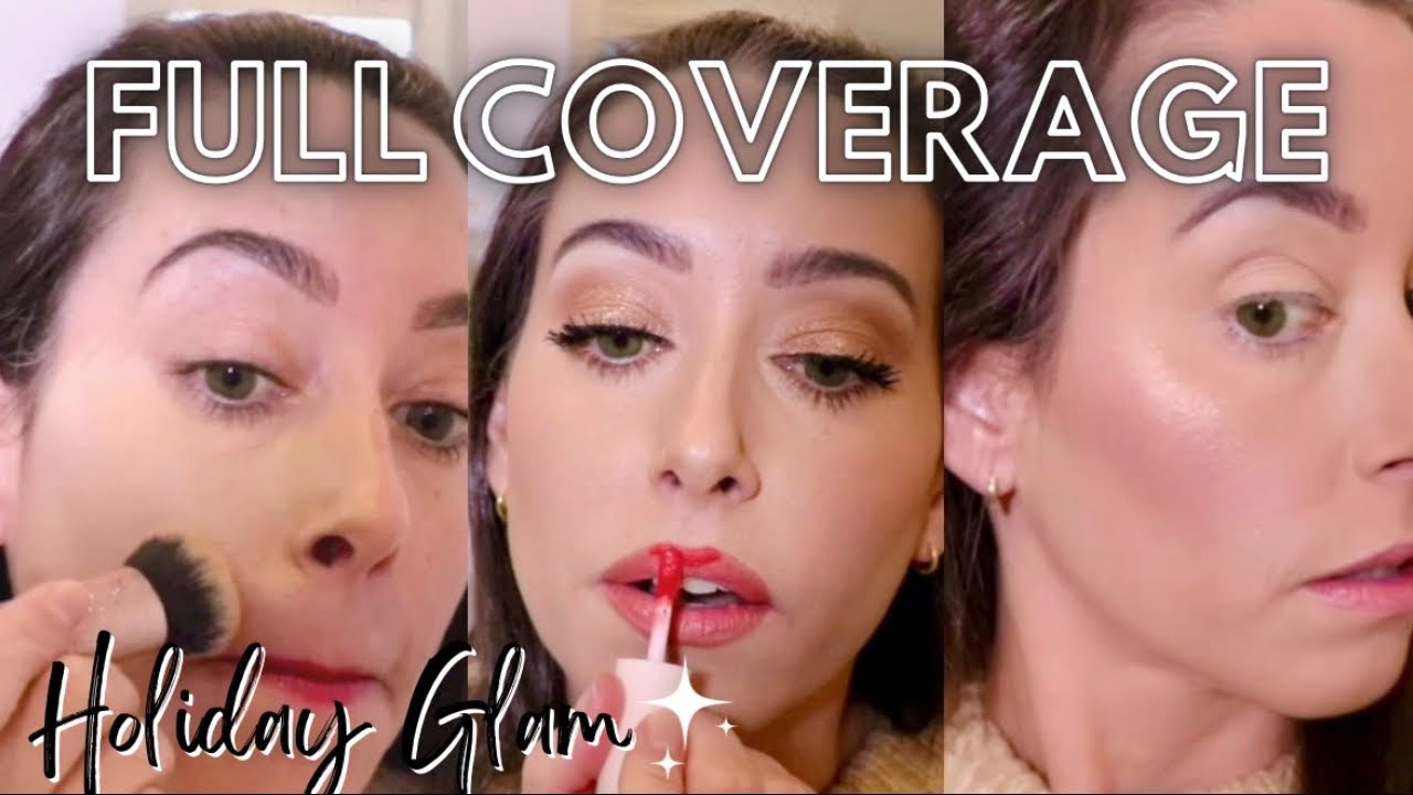FULL COVERAGE HOLIDAY MAKEUP TUTORIAL | HOLIDAY GLAM SERIES