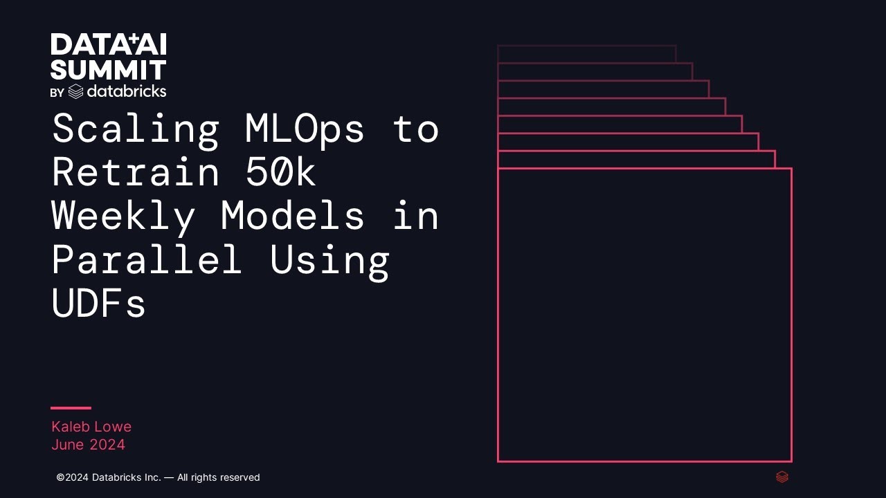 Scaling MLOps to Retrain 50k Weekly Models in Parallel Using UDFs.