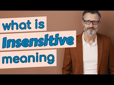 Insensitive | Meaning of insensitive 📖