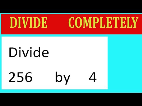 Divide 256 by 4 Divide completely