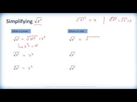 Math 2201 - Ch.4 Sec.4.4 - Simplifying Radicals of Variable Expressions - Instructions