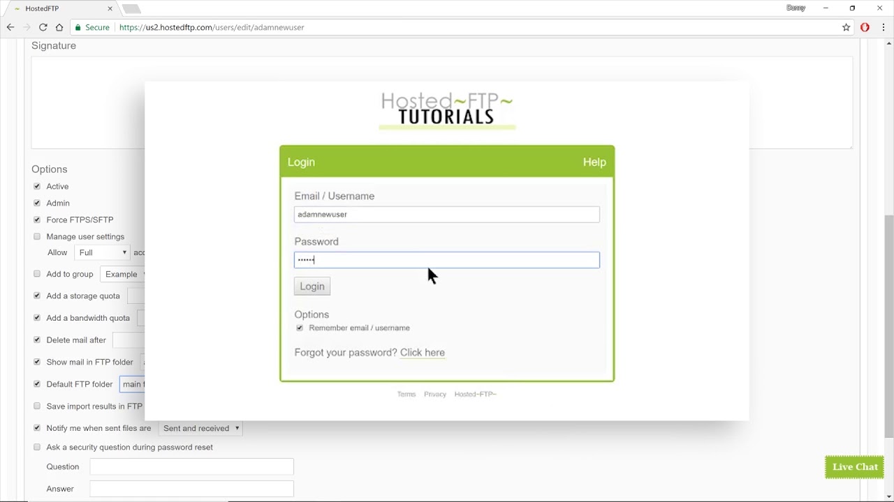 Users Tab Tutorial