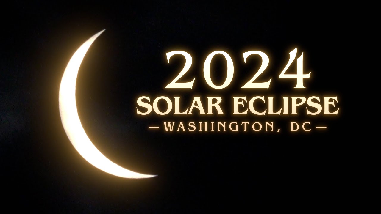 [4K] 2024 Solar Eclipse in Washington, DC