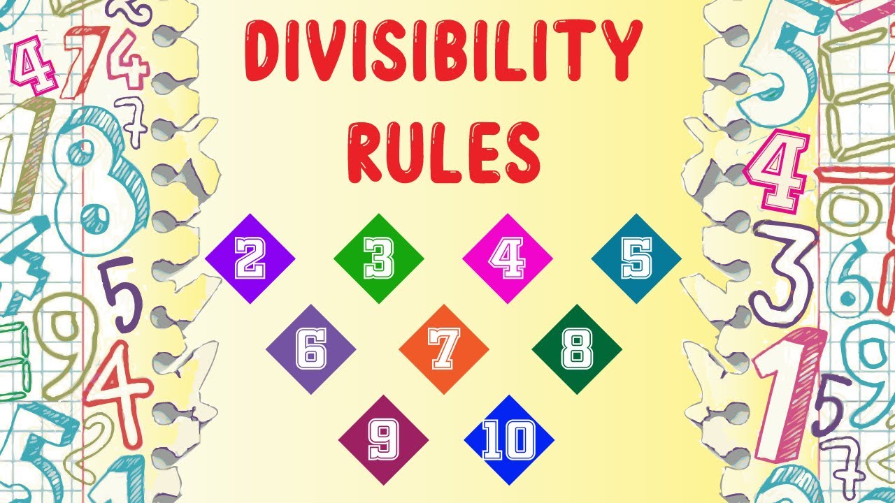 Divisibility Rules for 2, 3, 4, 5, 6, 7, 8, 9, & 10 | Division Made Easy