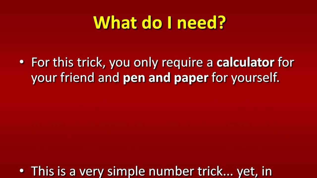 Amazing Number Trick!