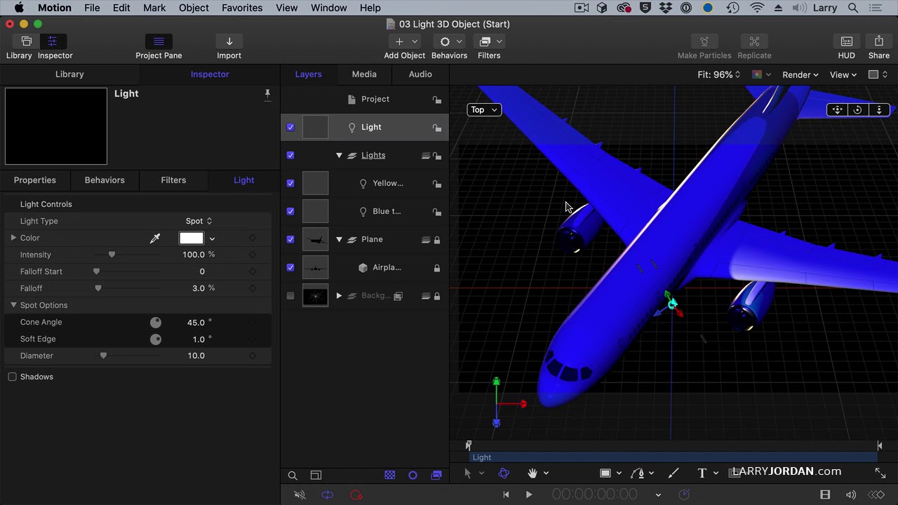 Light a 3D Object in Apple Motion