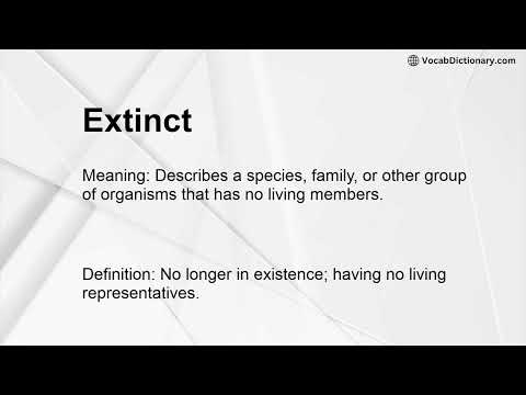 Extinct Meaning