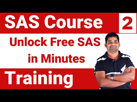 SAS Course Training : Module 2 - Unlock Free SAS in Minutes (Easy Installation)