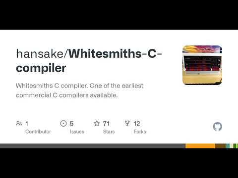 GitHub - hansake/Whitesmiths-C-compiler: Whitesmiths C compiler. One of the earliest commercial C...