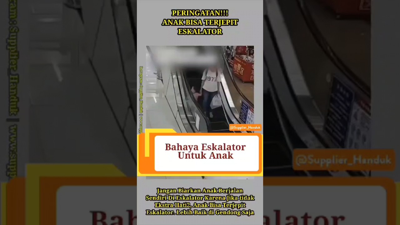 BAHAYA‼️ ESKALATOR BAGI ANAK-ANAK #tipsbyshgrosir #SHSHARING