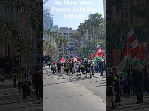 No More Wars Protest Turns Into Call For Intifada After Bombing Of Iran. #intifada #losangeles