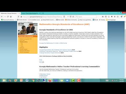 Locating & Reviewing the Georgia Standards of Excellence