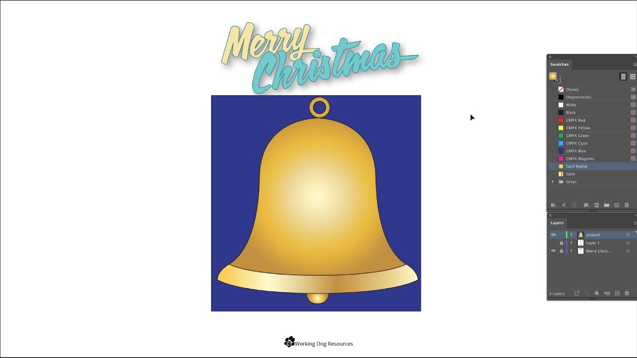 Make a Christmas bell with Adobe Illustrator