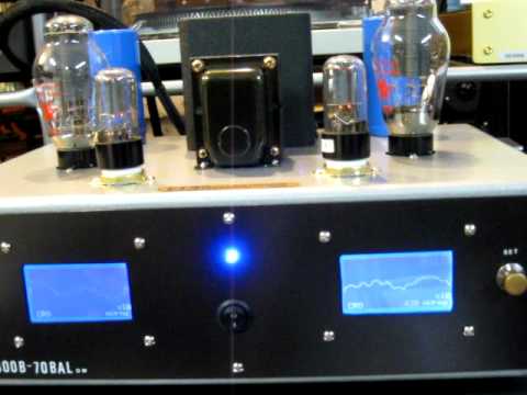 Space-Tech Lab. 300B 70W/ch TUBE power amplifier smart display demo Clip-2