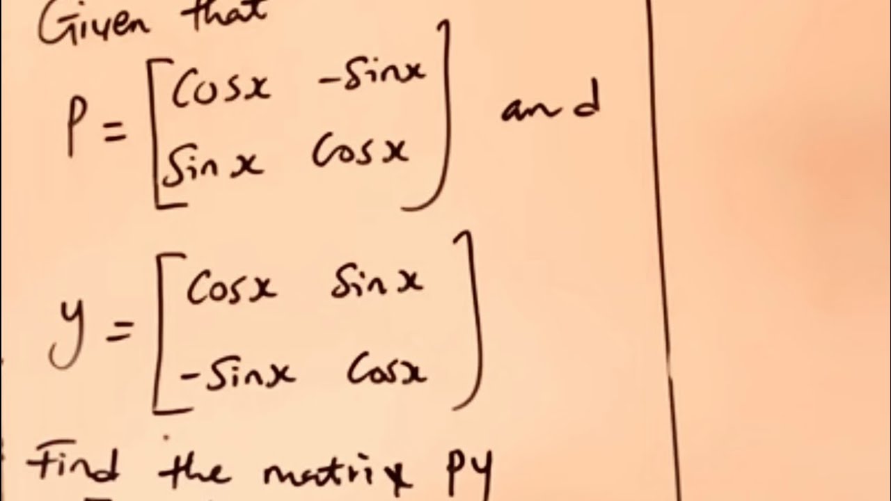 How to solve trigonometric function of matrices