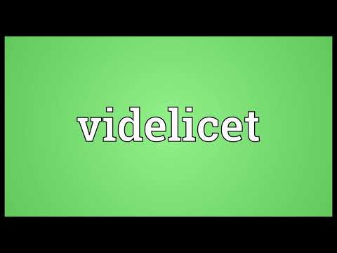 Videlicet meaning