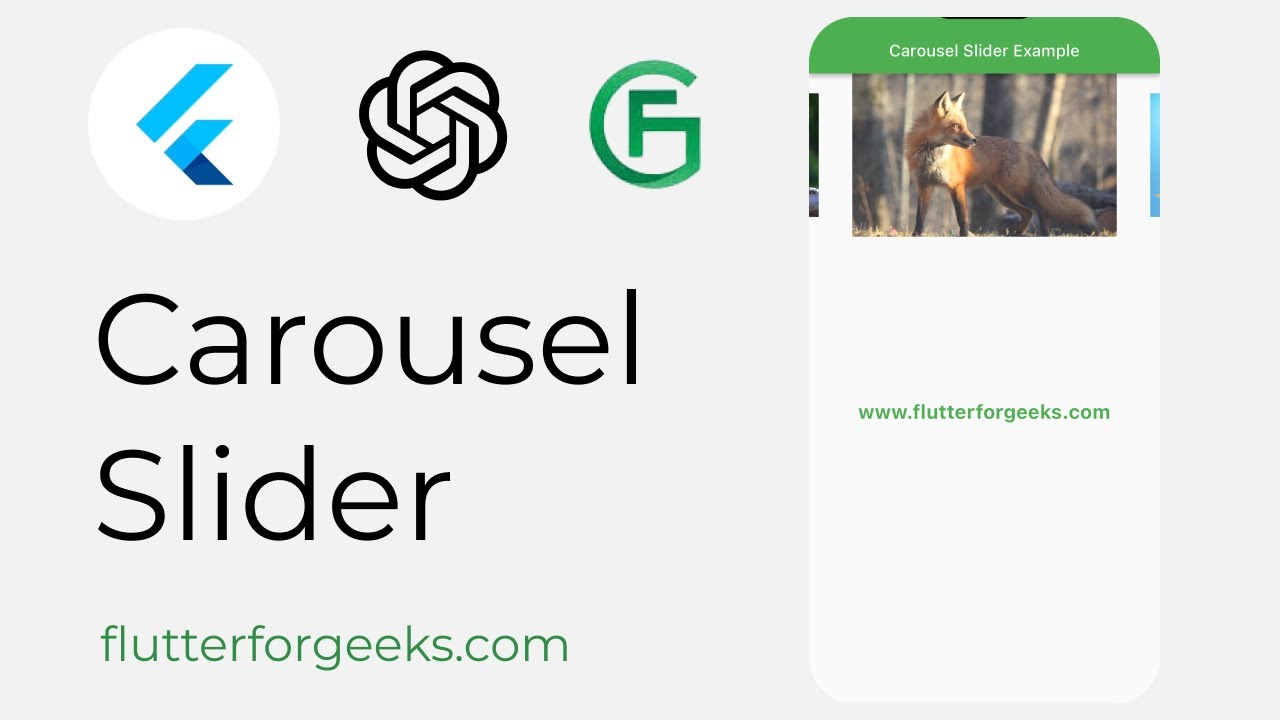 Flutter Tutorials : Create a Carousel Slider Example App in Flutter Step by Step
