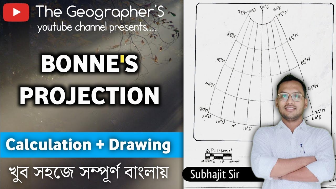 Bonne's Projection || Map Projection || Geography Practical